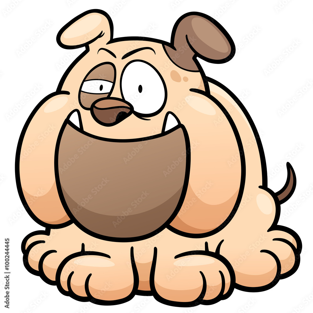 Vector illustration of Cartoon Dog Stock Vector | Adobe Stock