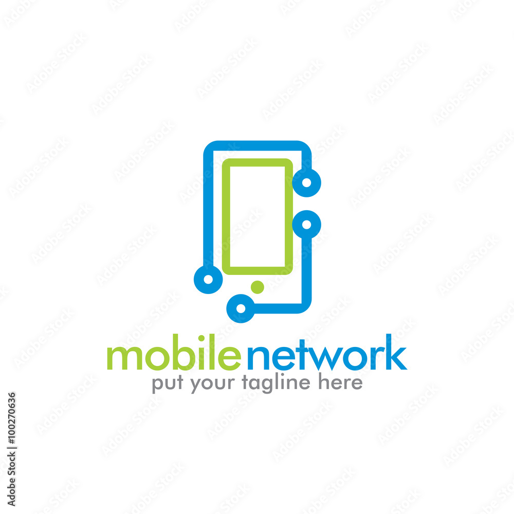Mobile Network Logo icon Stock Vector | Adobe Stock