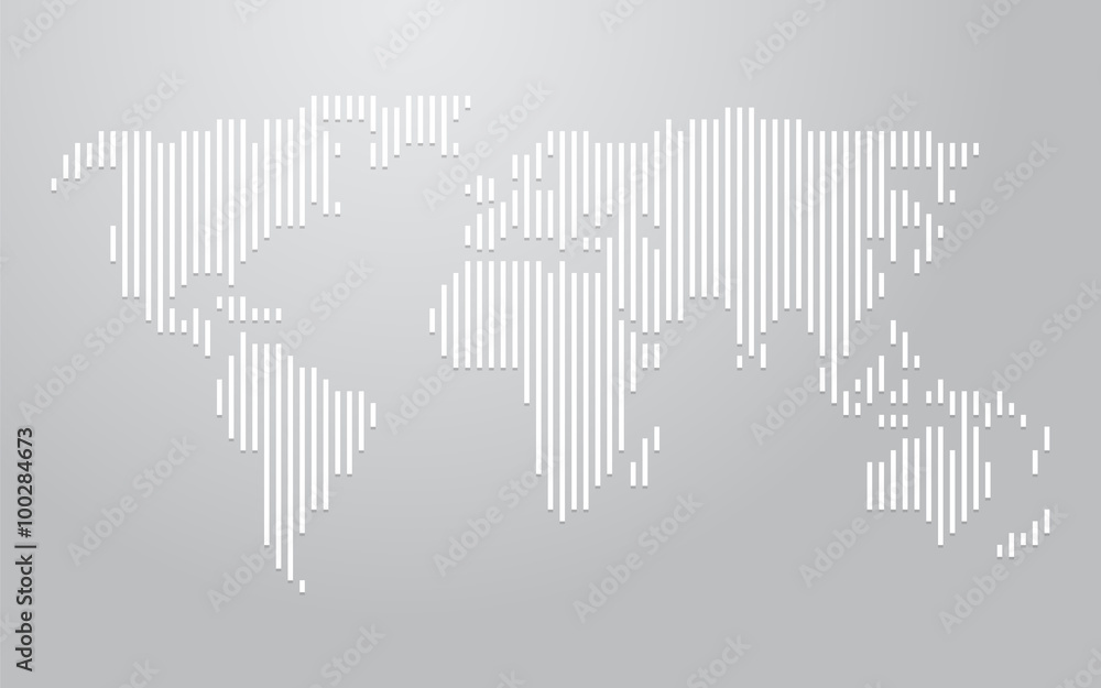 world map vertical lines Stock Vector | Adobe Stock