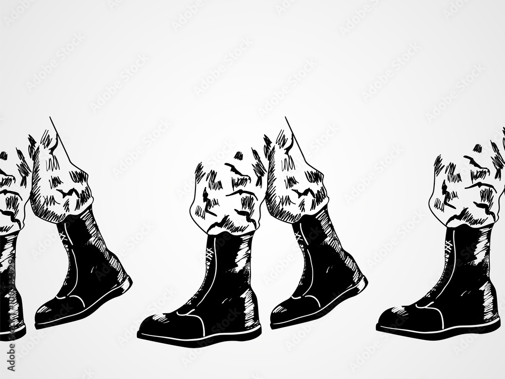 Sketch Illustration Of Army Boots Stock Vector | Adobe Stock