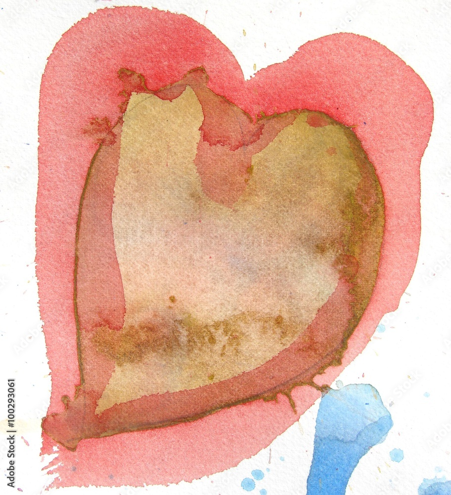 heart watercolor background design Stock Illustration | Adobe Stock