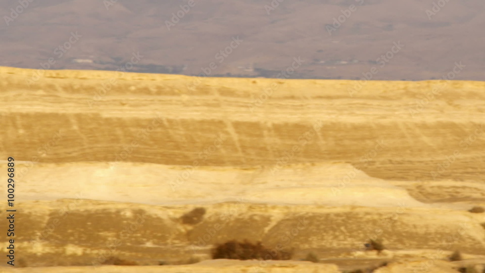 Royalty Free Stock Video Footage panorama of a desert landscape shot in ...