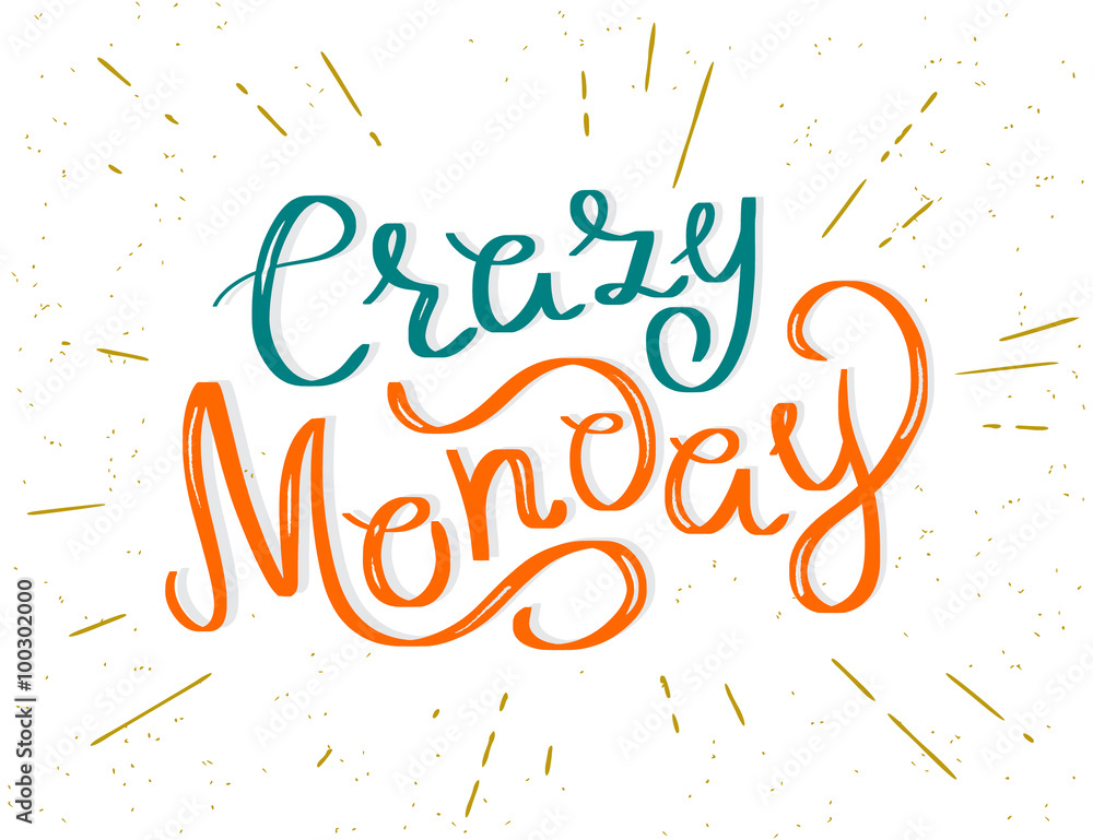 Crazy monday script Stock Vector | Adobe Stock