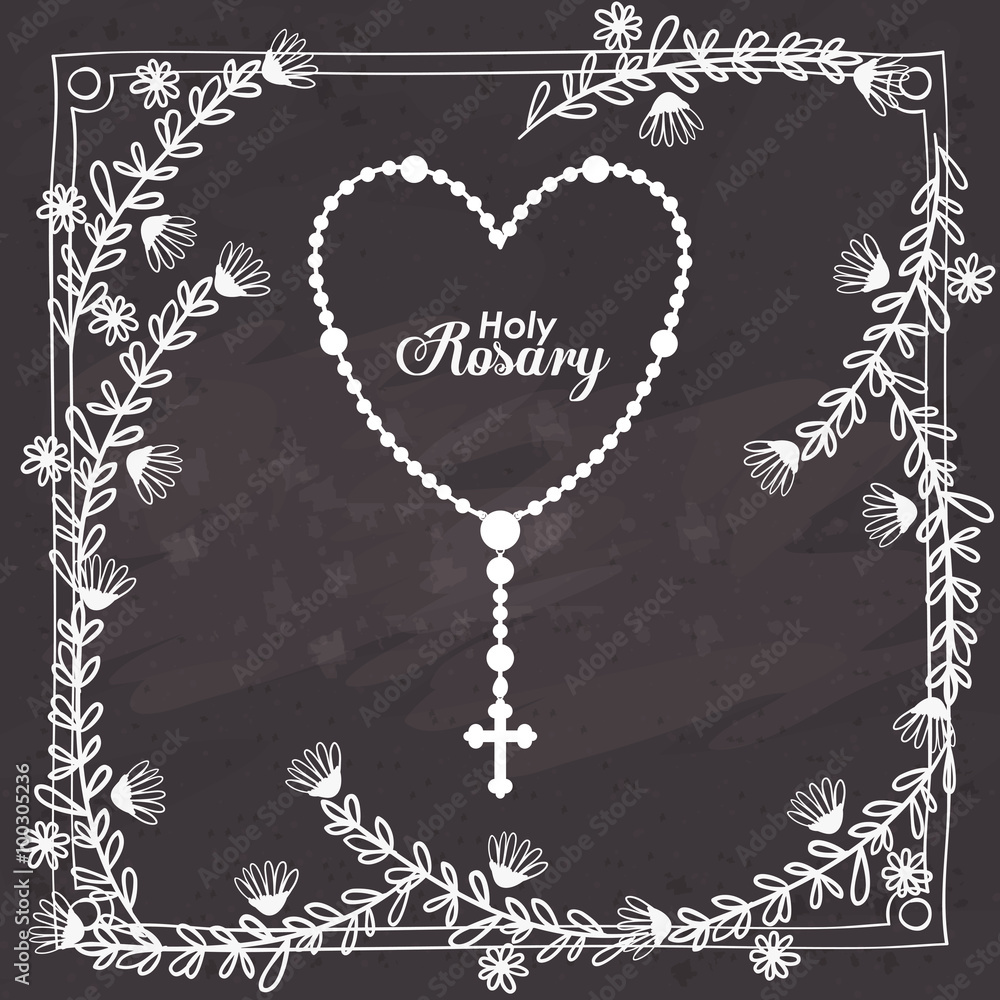 holy rosary design Stock Vector | Adobe Stock