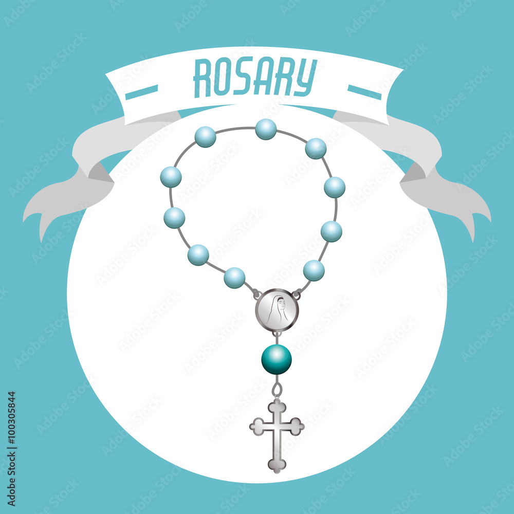 holy rosary design Stock Vector | Adobe Stock