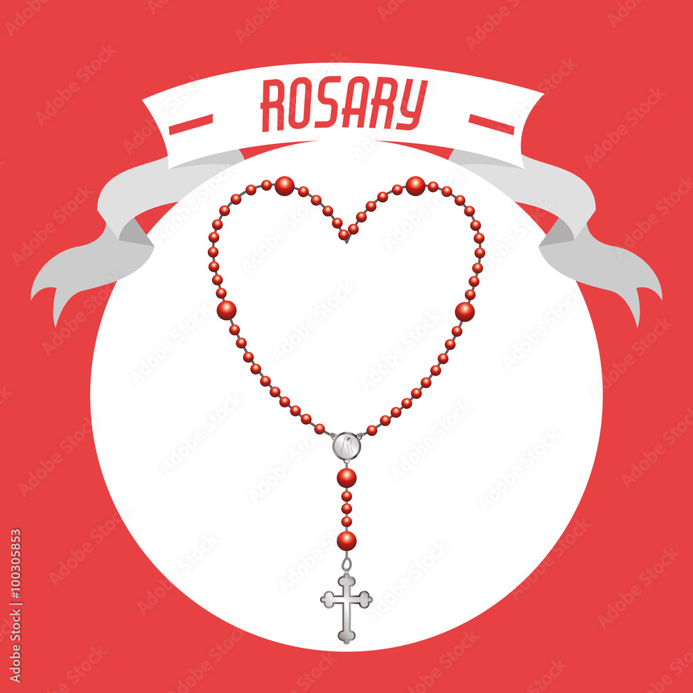 holy rosary design Stock Vector | Adobe Stock