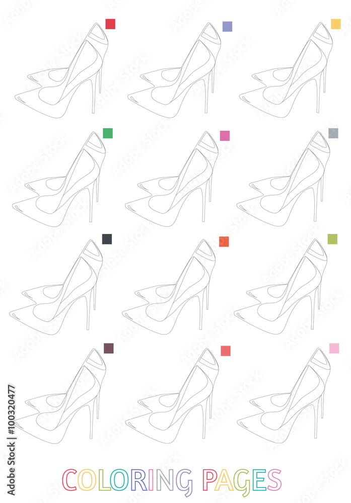 High Heel Shoe Coloring Page