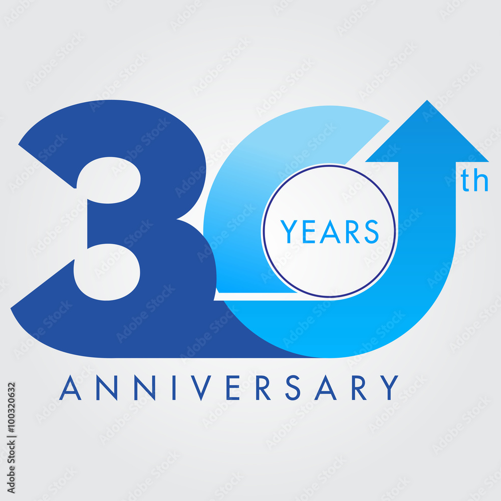 Template logo 30th anniversary, vector illustrator Stock Vector | Adobe ...