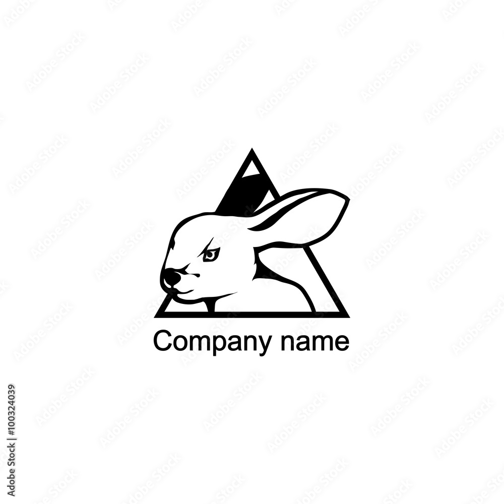 Rabbit logo.Vector Stock Vector | Adobe Stock