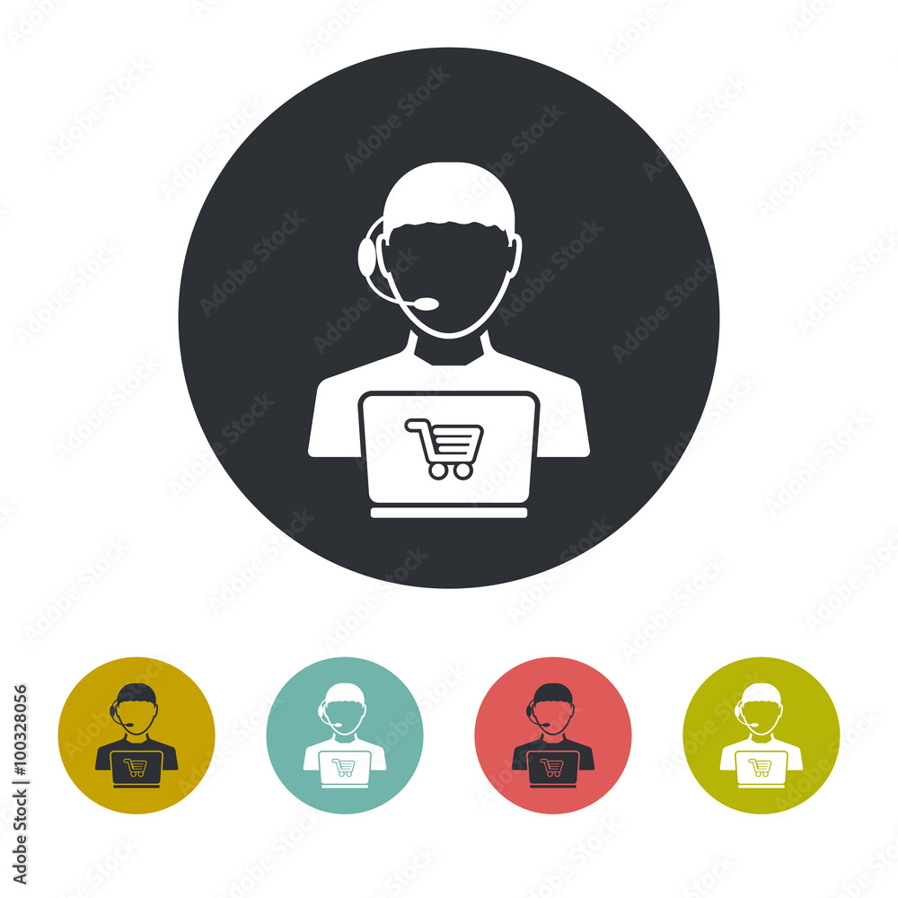 Sales Manager icon Stock Vector | Adobe Stock