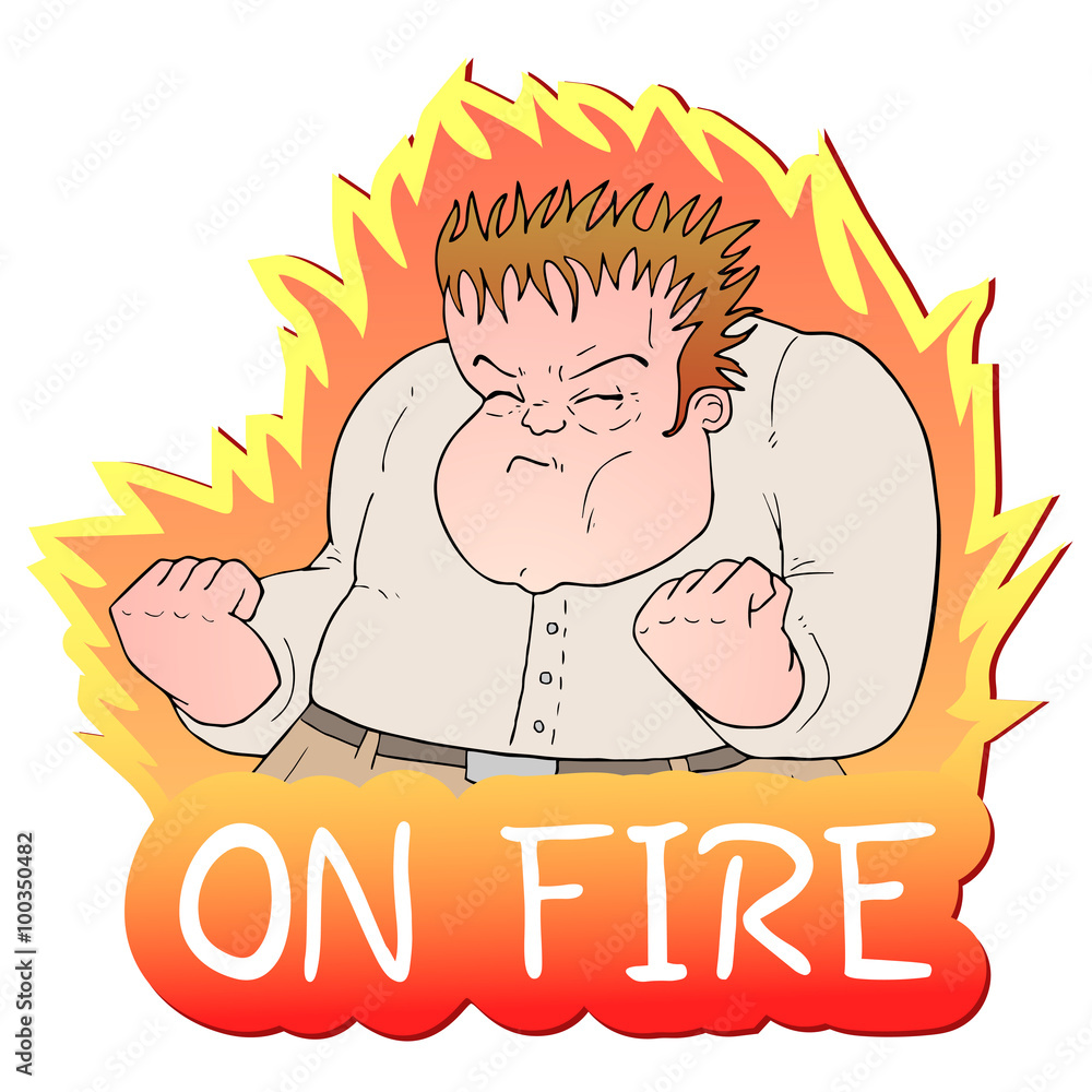 on fire message Stock Vector | Adobe Stock