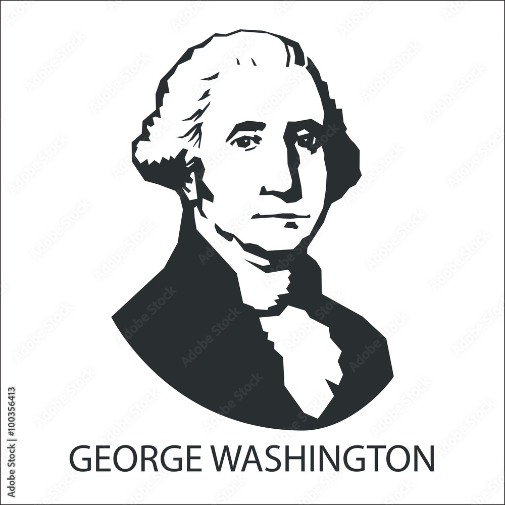 silhouette george washington Stock Vector | Adobe Stock