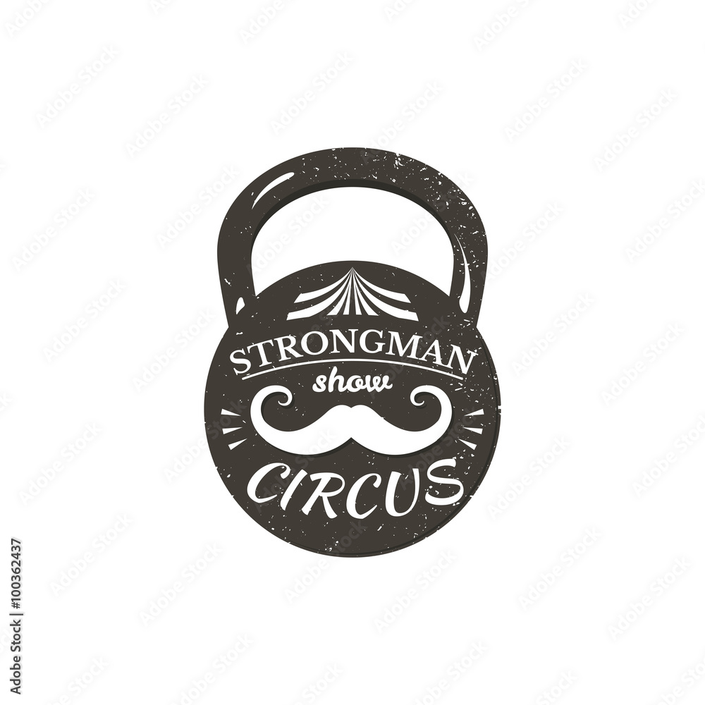 Strongman logo, circus illustration Stock Vector | Adobe Stock