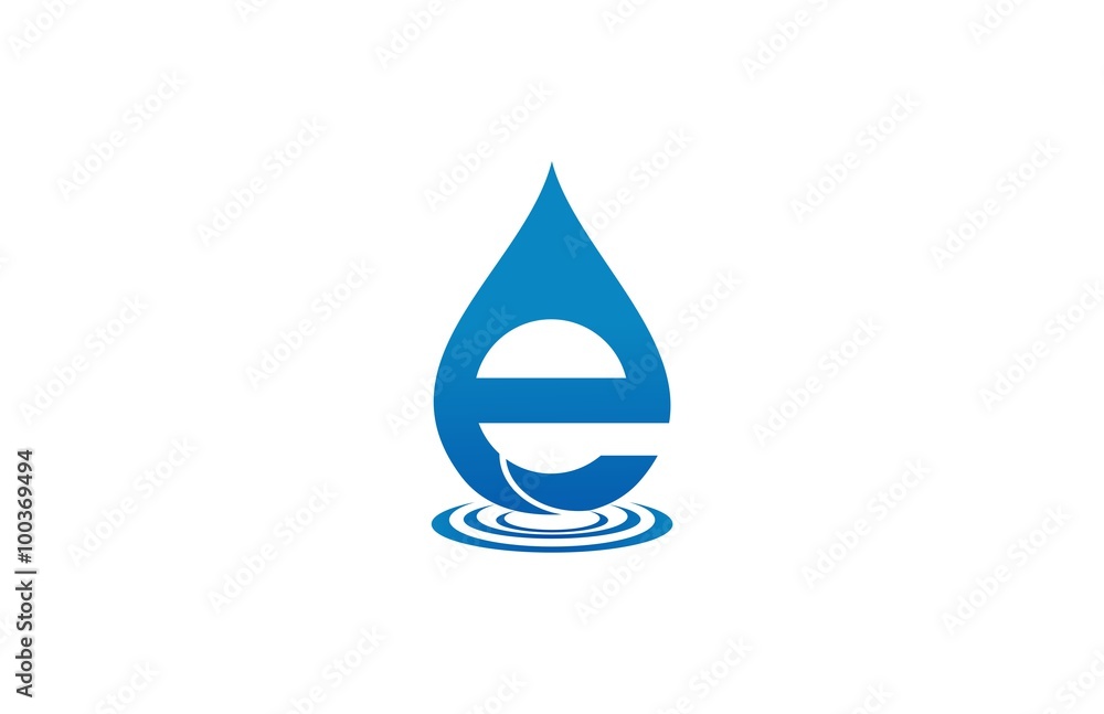 Letter E Water