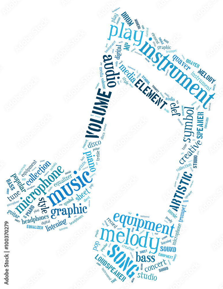 Music note, word cloud concept 7 Stock Illustration | Adobe Stock