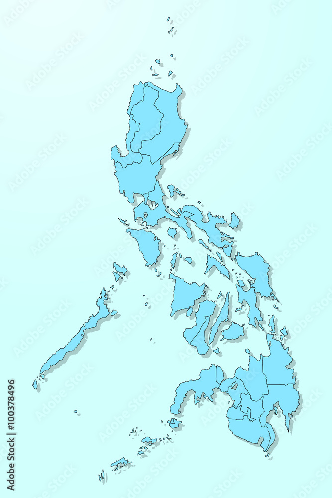 Philippines map on blue degraded background vector Stock Vector | Adobe ...