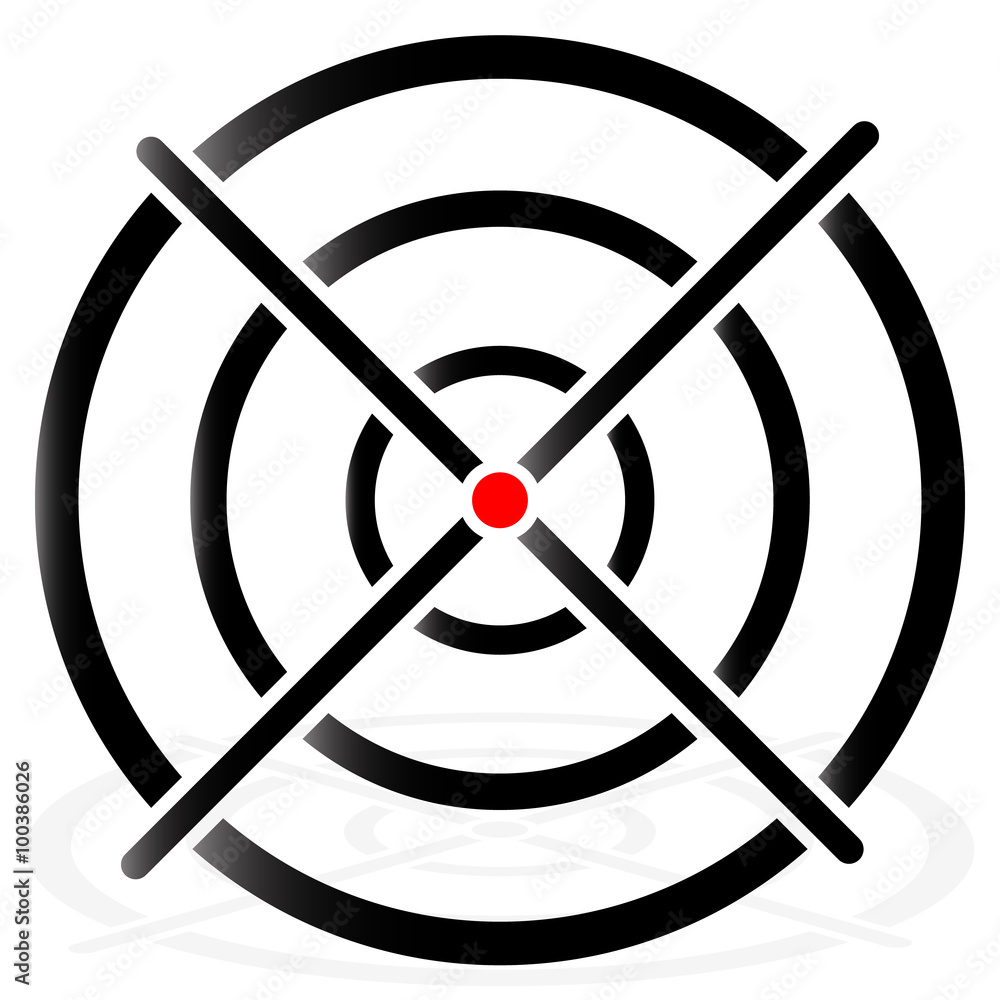 Cross hair, target mark, Circular reticle vector illustration. Stock ...