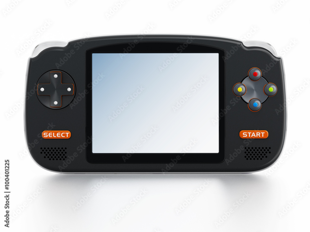Retro handheld video game device Stock Illustration | Adobe Stock