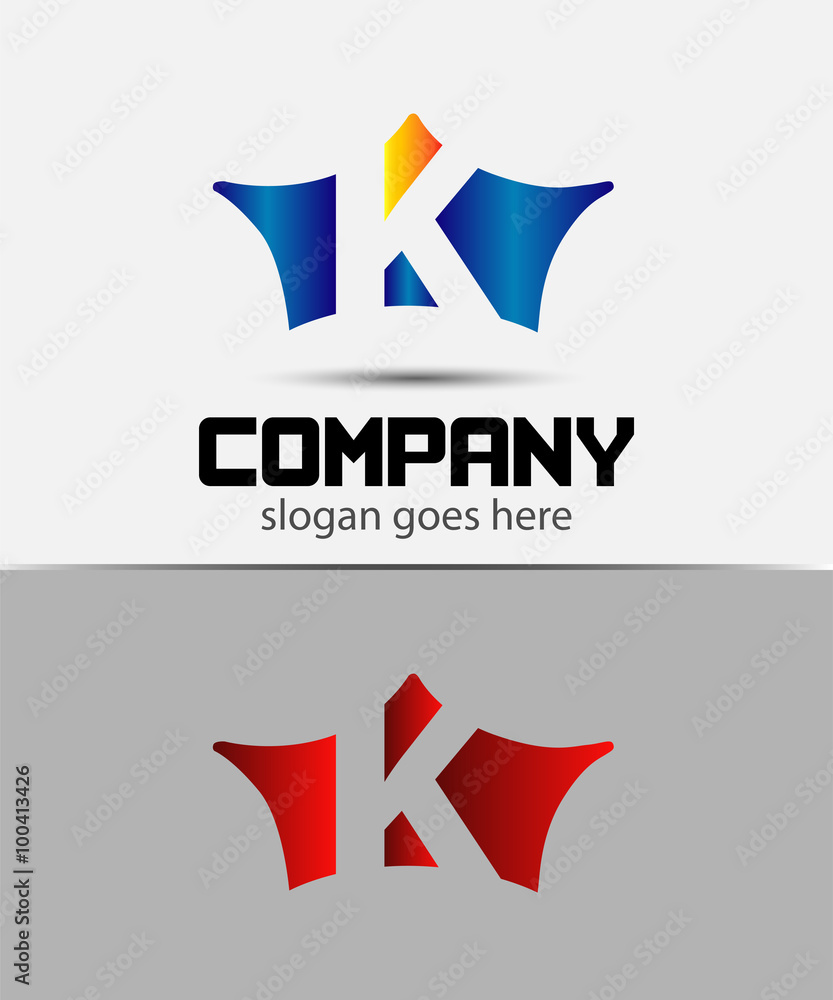 Sign the letter K Branding Identity crown logo design template Stock ...