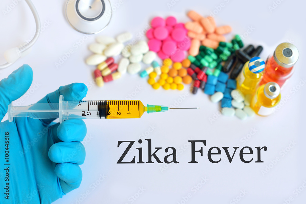 Syringe with drugs for Zika fever treatment Stock Photo | Adobe Stock