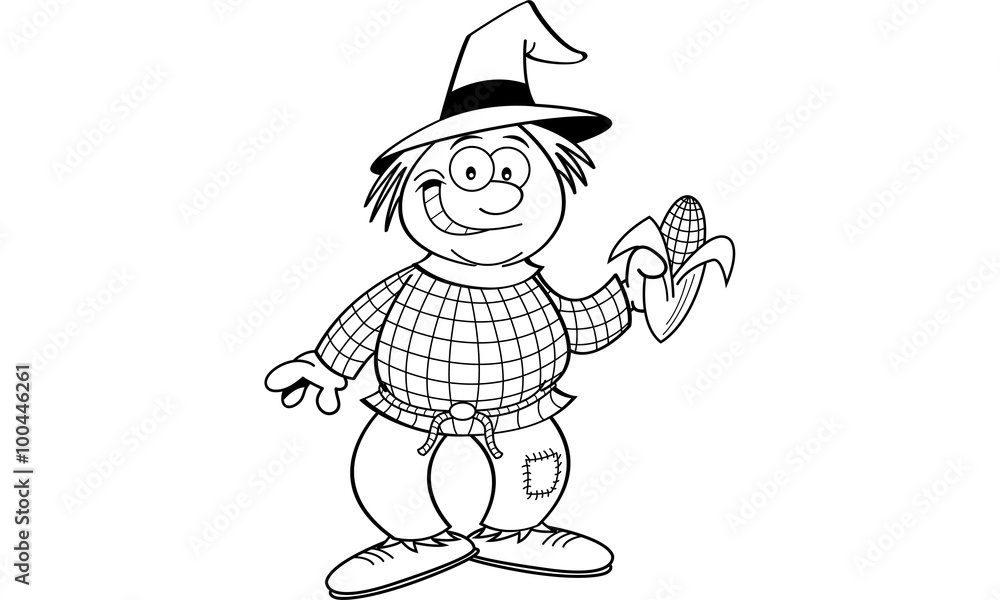 Scarecrow Clip Art Black And White