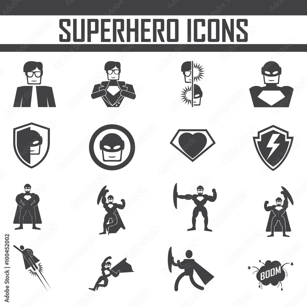 superhero icon vector. Stock Vector | Adobe Stock