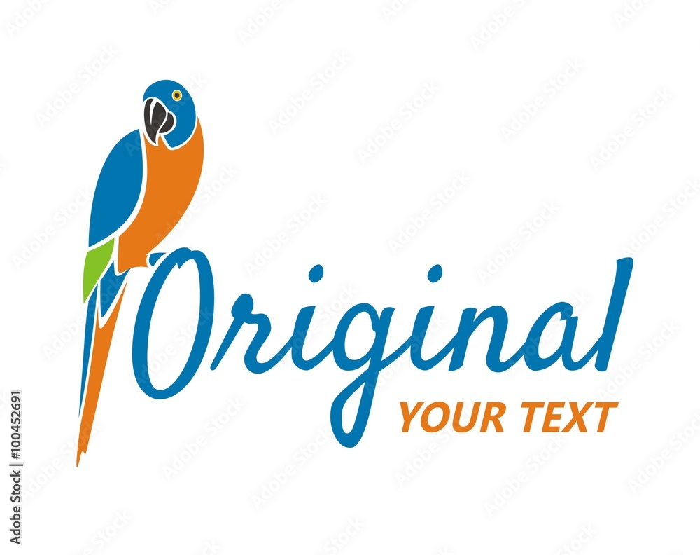 parrot typography Stock Illustration | Adobe Stock