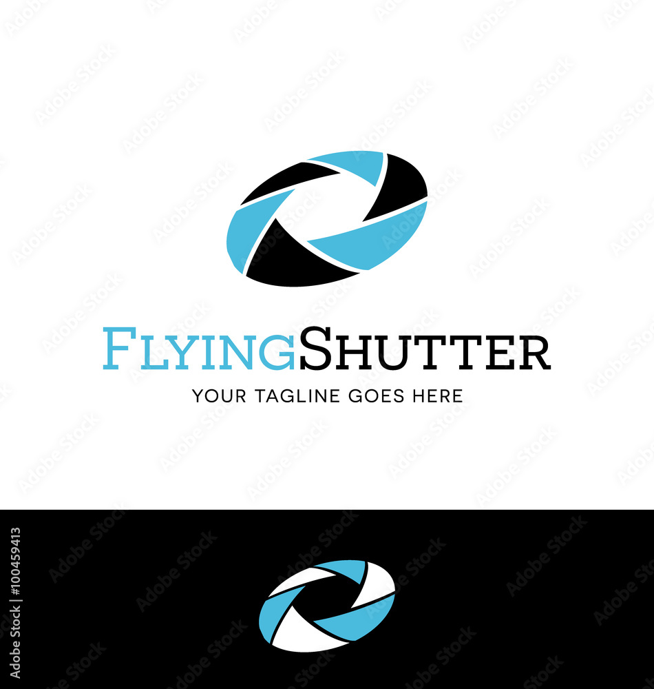 abstract logo of a camera shutter for business, organization or website ...