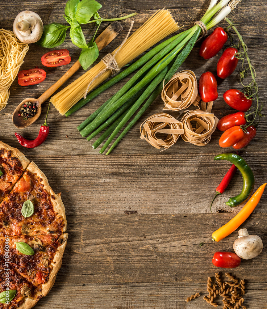 Italian food background Stock Photo | Adobe Stock