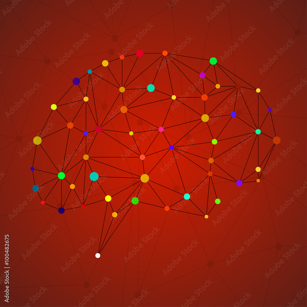 Abstract Geometric Brain Network Connections Vector Illustration Eps 10 Stock Vector Adobe