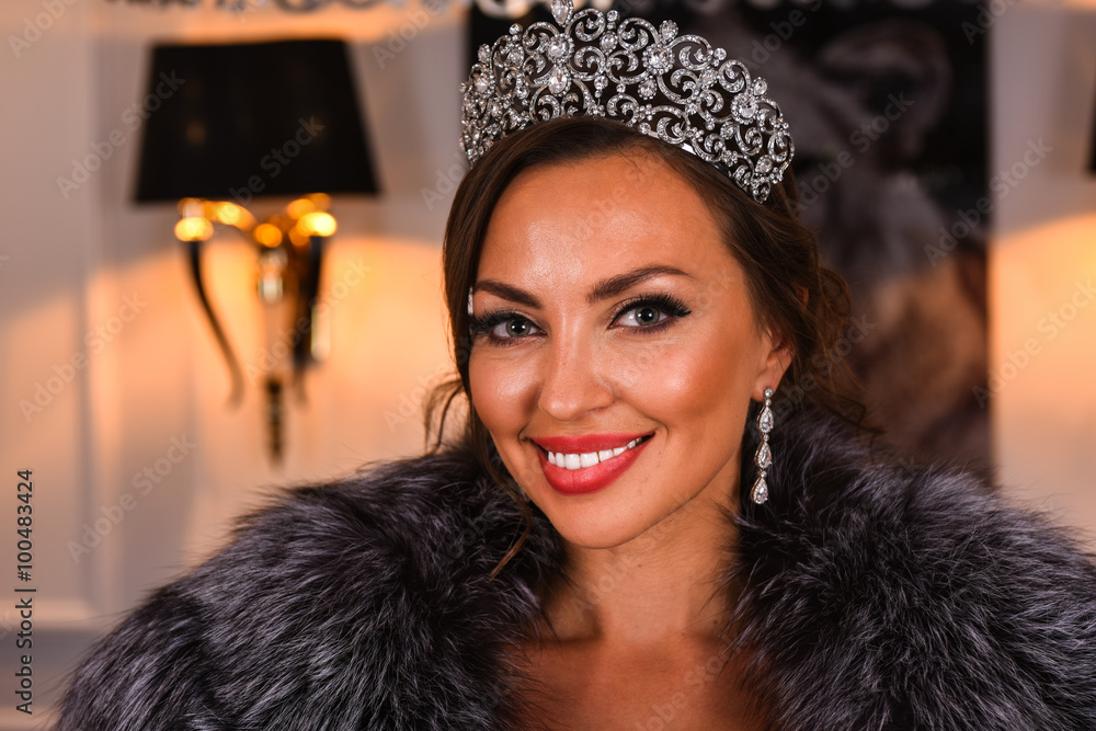 Portrait of Miss Russian Universe 2015 contest winner Yulia Krutova in ...