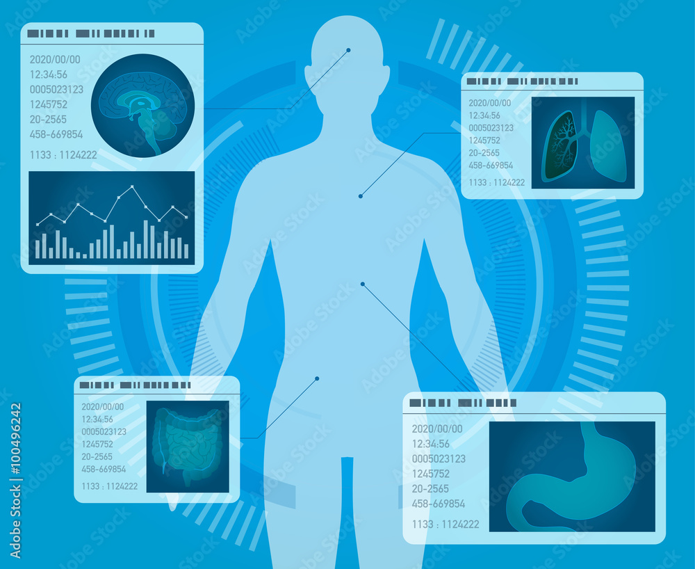 naizo029human body and info graphics, abstract interface, vector ...