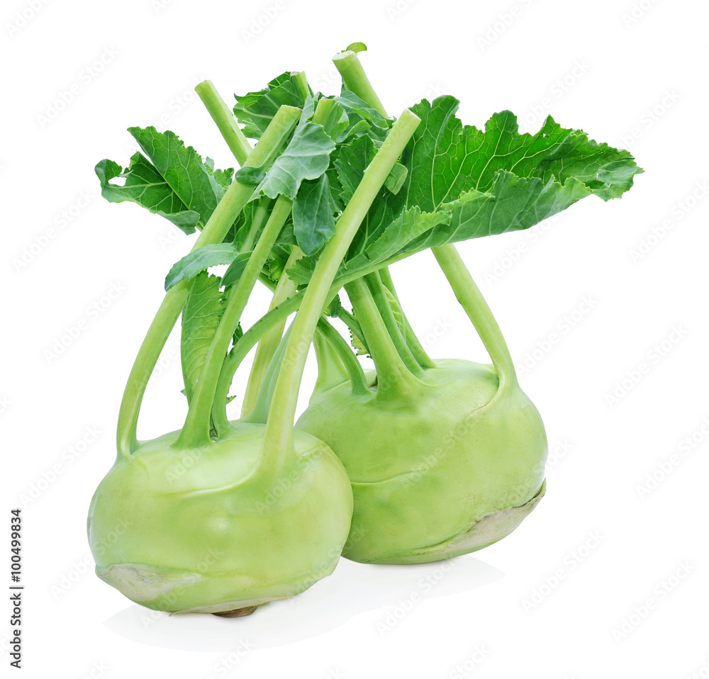 kohlrabi isolated on white background Stock-Foto | Adobe Stock