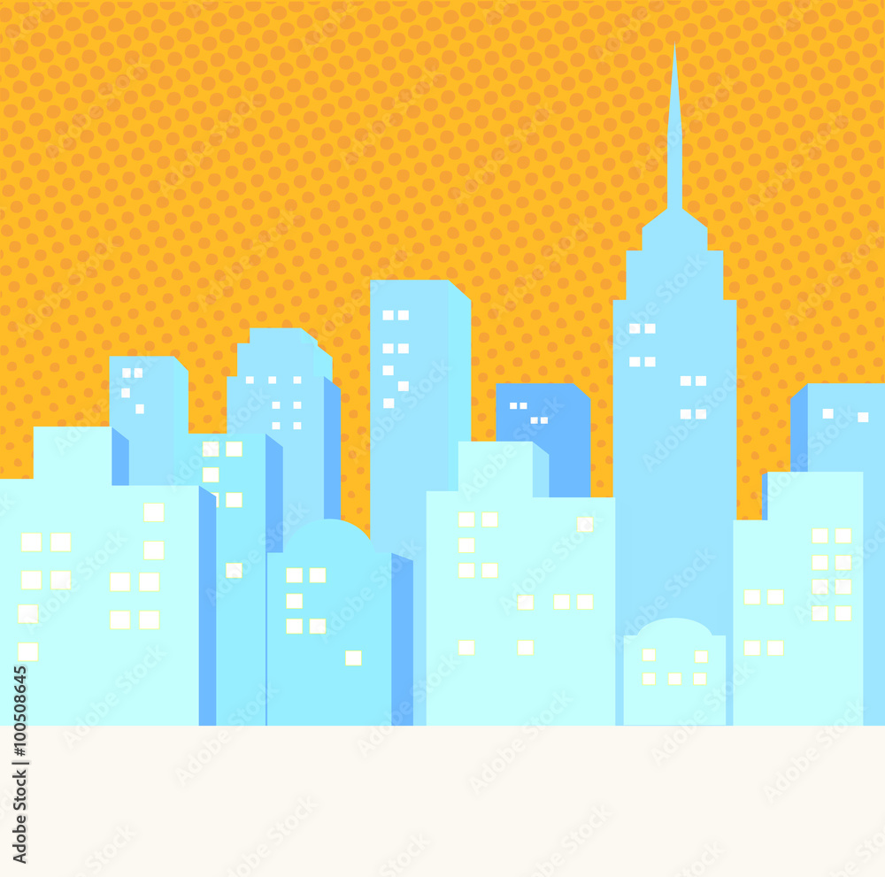 City comic Background Stock Vector | Adobe Stock