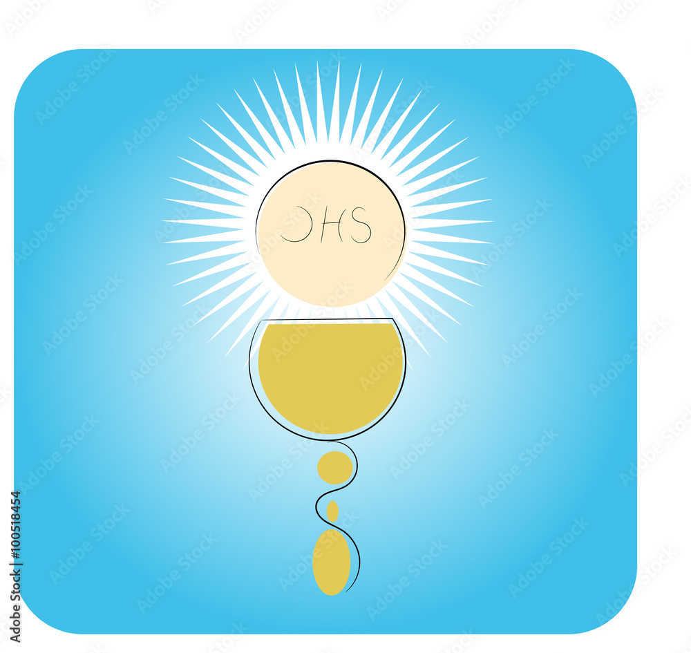 Simbolo di prima comunione con calice Stock Vector | Adobe Stock