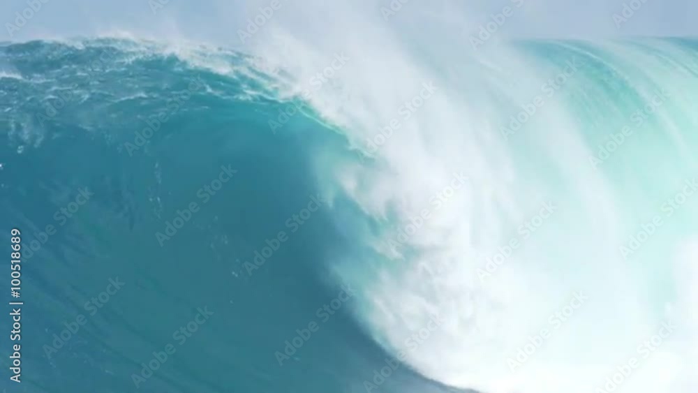 Giant Ocean Waves Breaking in Hawaii. Slow Motion HD. North Shore ...
