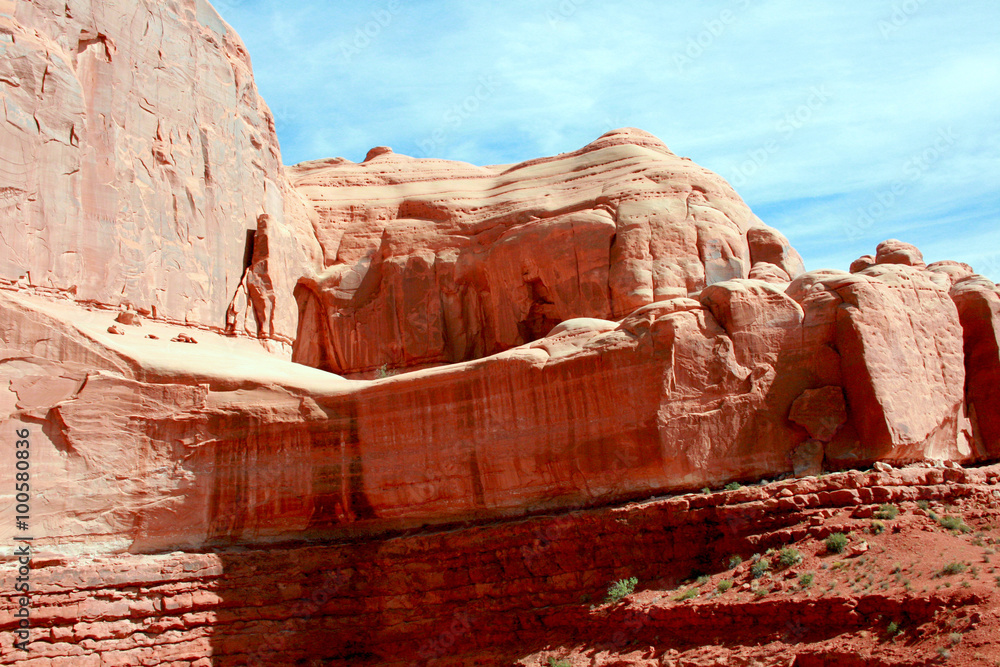 Rock Formation of Red Sandstone Arches National Park - Entrada ...