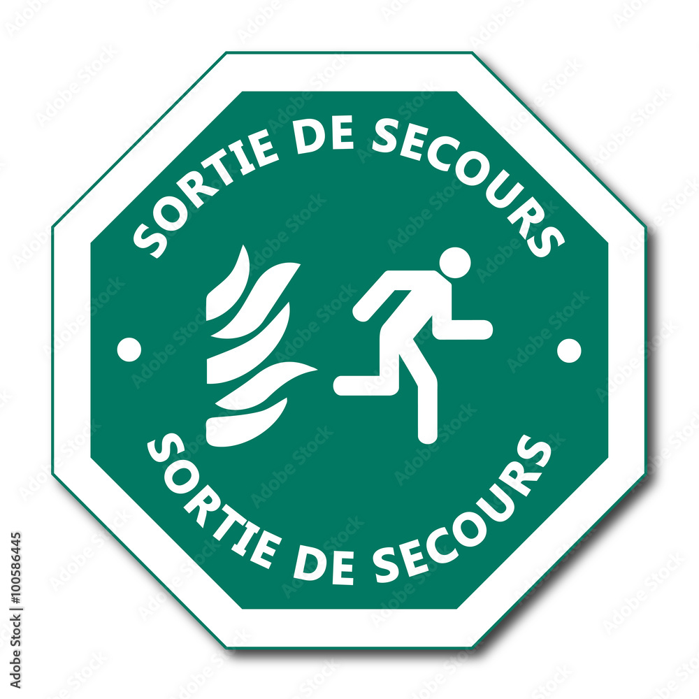 Logo sortie de secours. Stock Vector | Adobe Stock