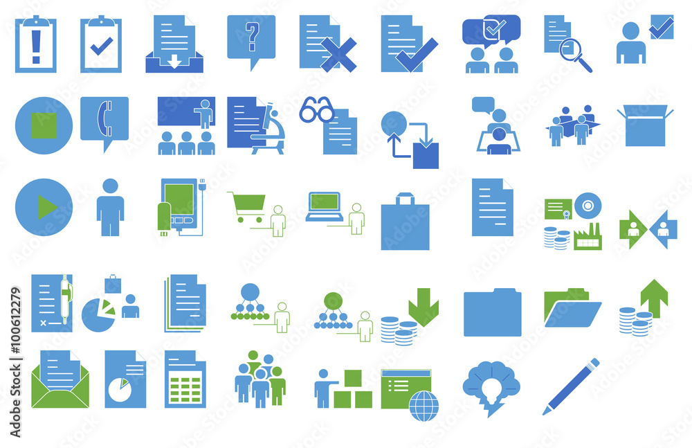 Modern icons set of corporate management and business leader training ...