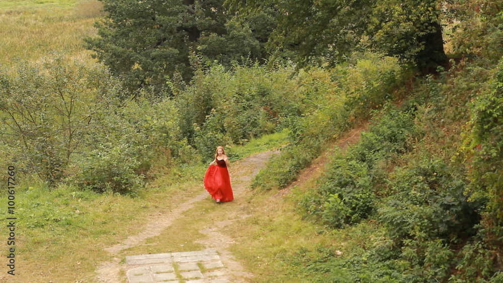 Princess running from castle Stock Video | Adobe Stock