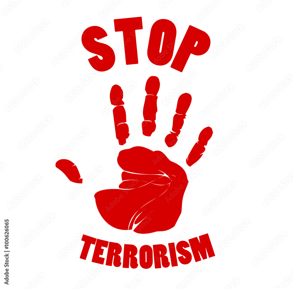 Stop terrorism sign vector Stock ベクター | Adobe Stock
