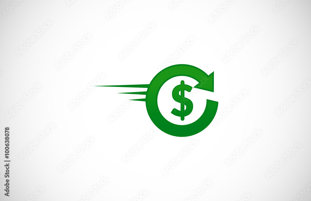 round arrow money logo Stock Vector | Adobe Stock