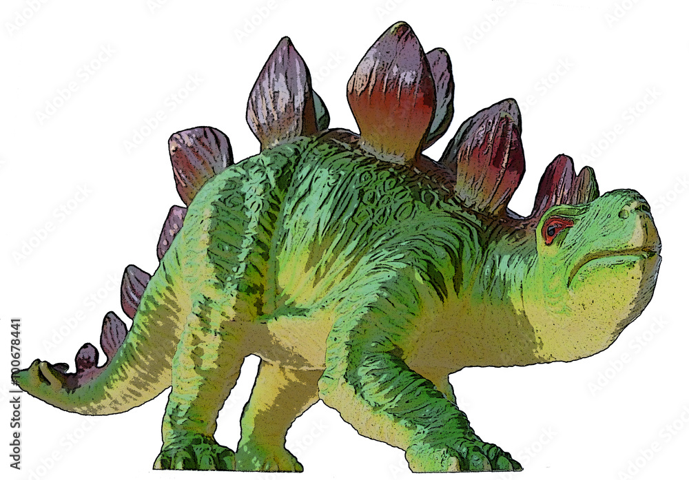 Dino Stegosaurus Stock Illustration | Adobe Stock