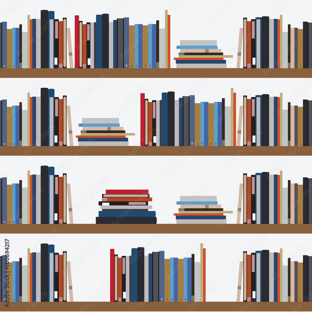 Library Bookshelves Clipart