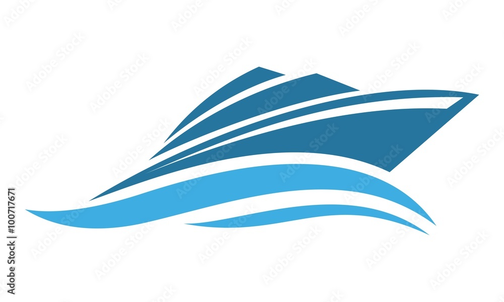boat logo design Stock Vector | Adobe Stock