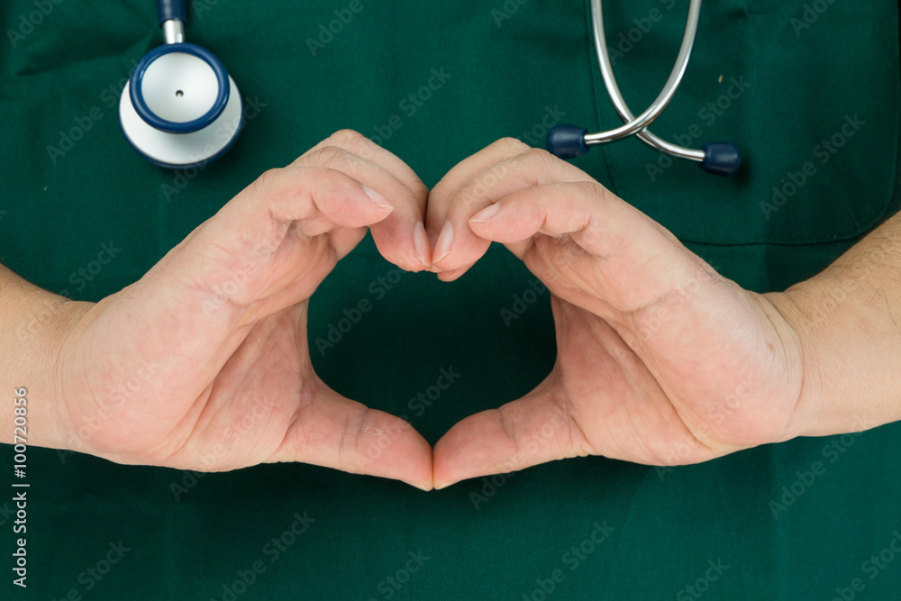 Doctors hands making heart-shaped Stock Photo | Adobe Stock