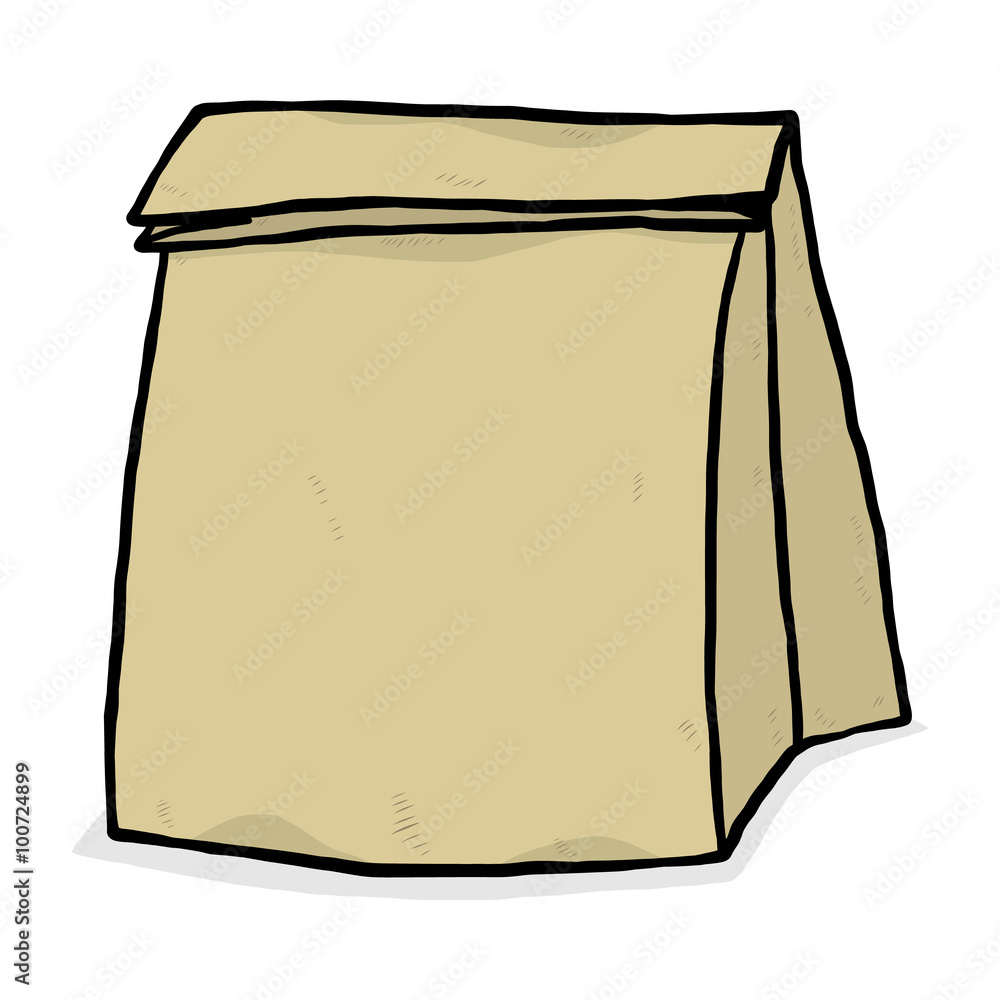 paper bag packaging / cartoon vector and illustration, hand drawn style ...