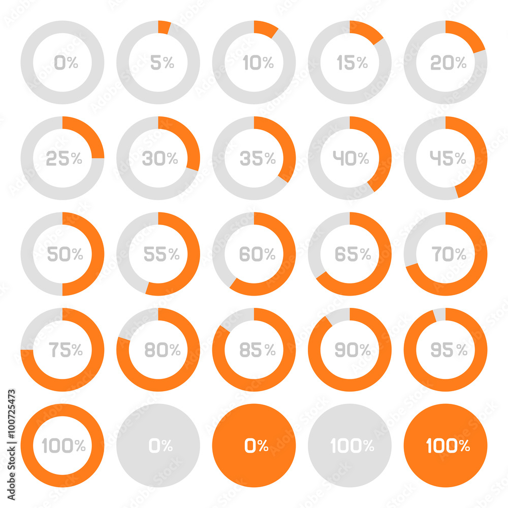 Circle Diagram Pie Charts Infographic Elements. Vector Stock Vector ...