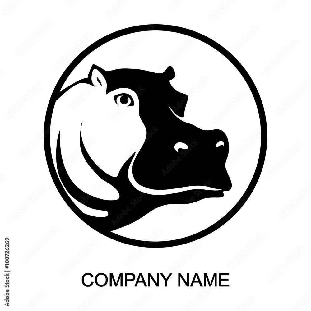 Hippo logo Stock Vector | Adobe Stock