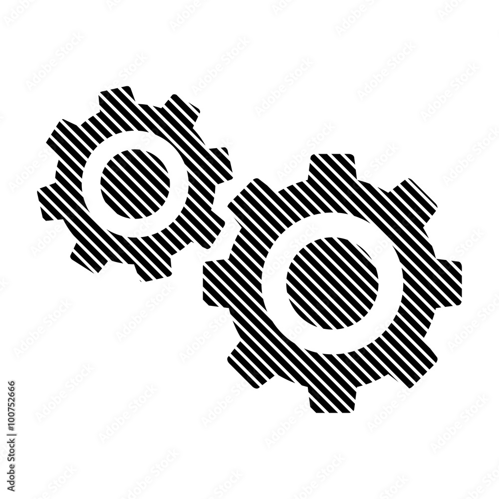 Settings button on white background. Vector illustration. Stock Vector ...